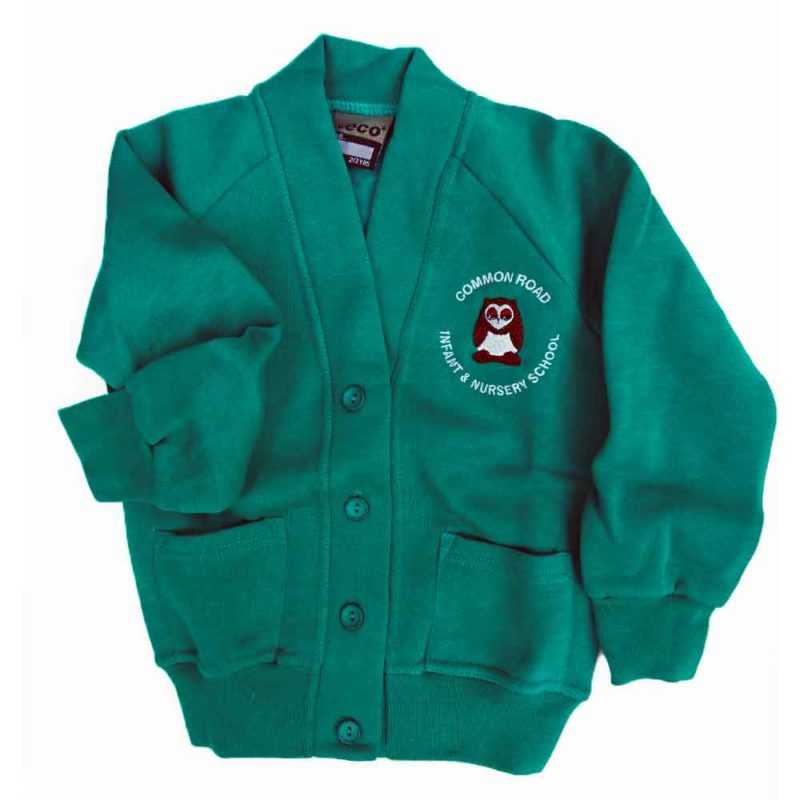 Common Road Jade Green Sweat Cardigan - Briggs Uniform